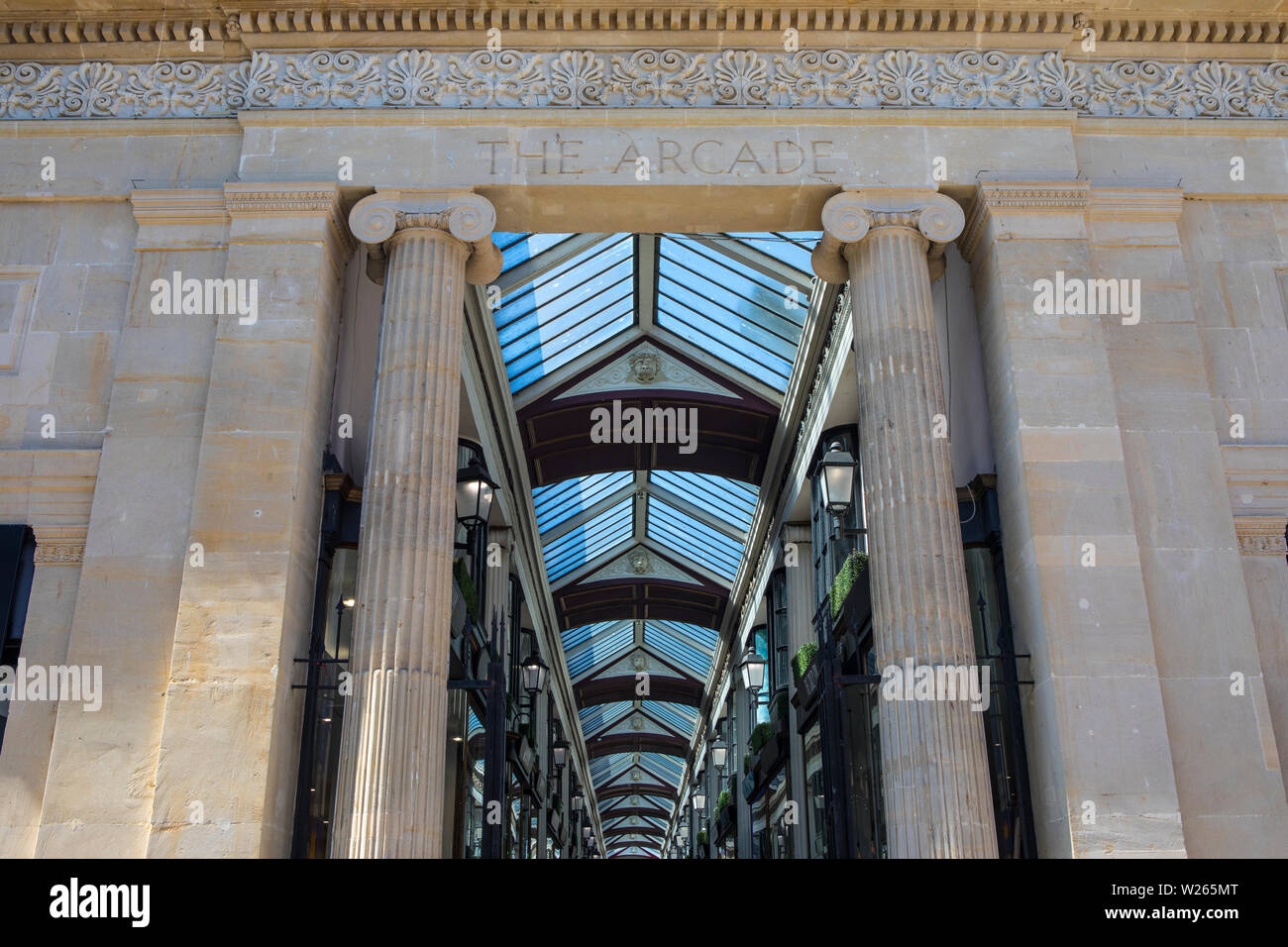An exterior view of the Victorian-era Arcade - located in the shopping ...