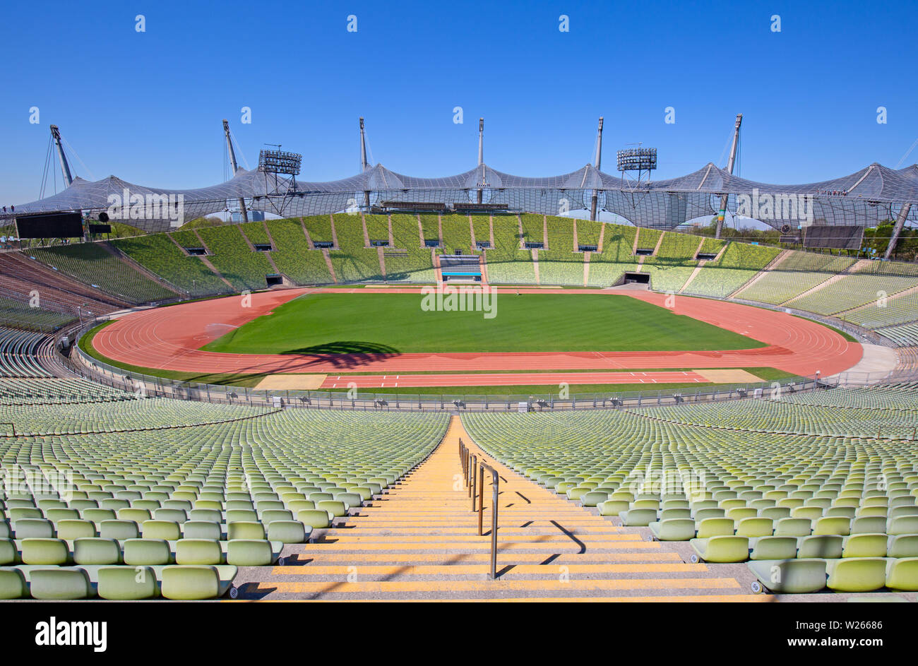 View of the soccer stadium Stock Photo - Alamy