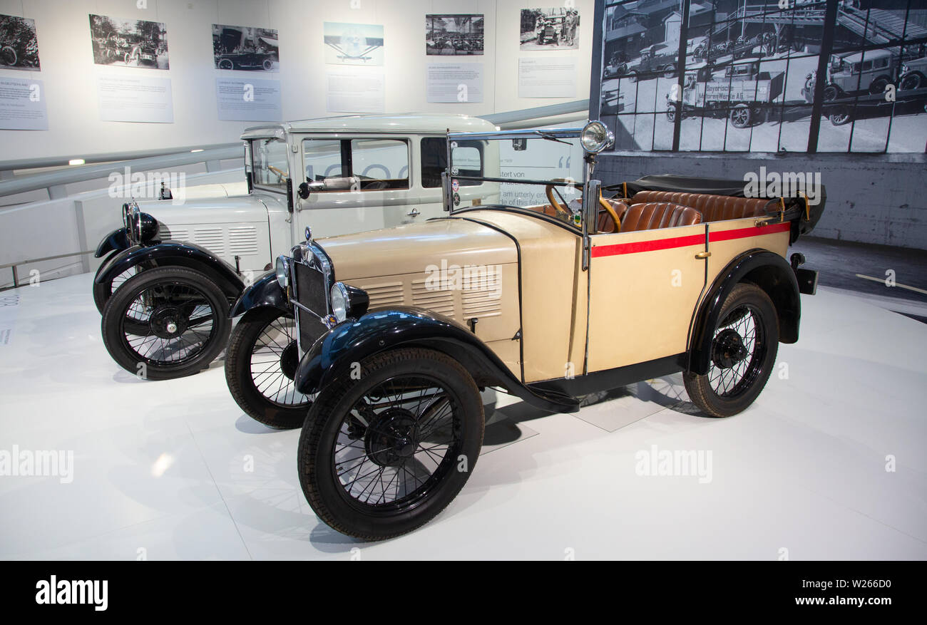 MUNICH - GERMANY April 20, 2019: Headquarter and museum of famous car ...