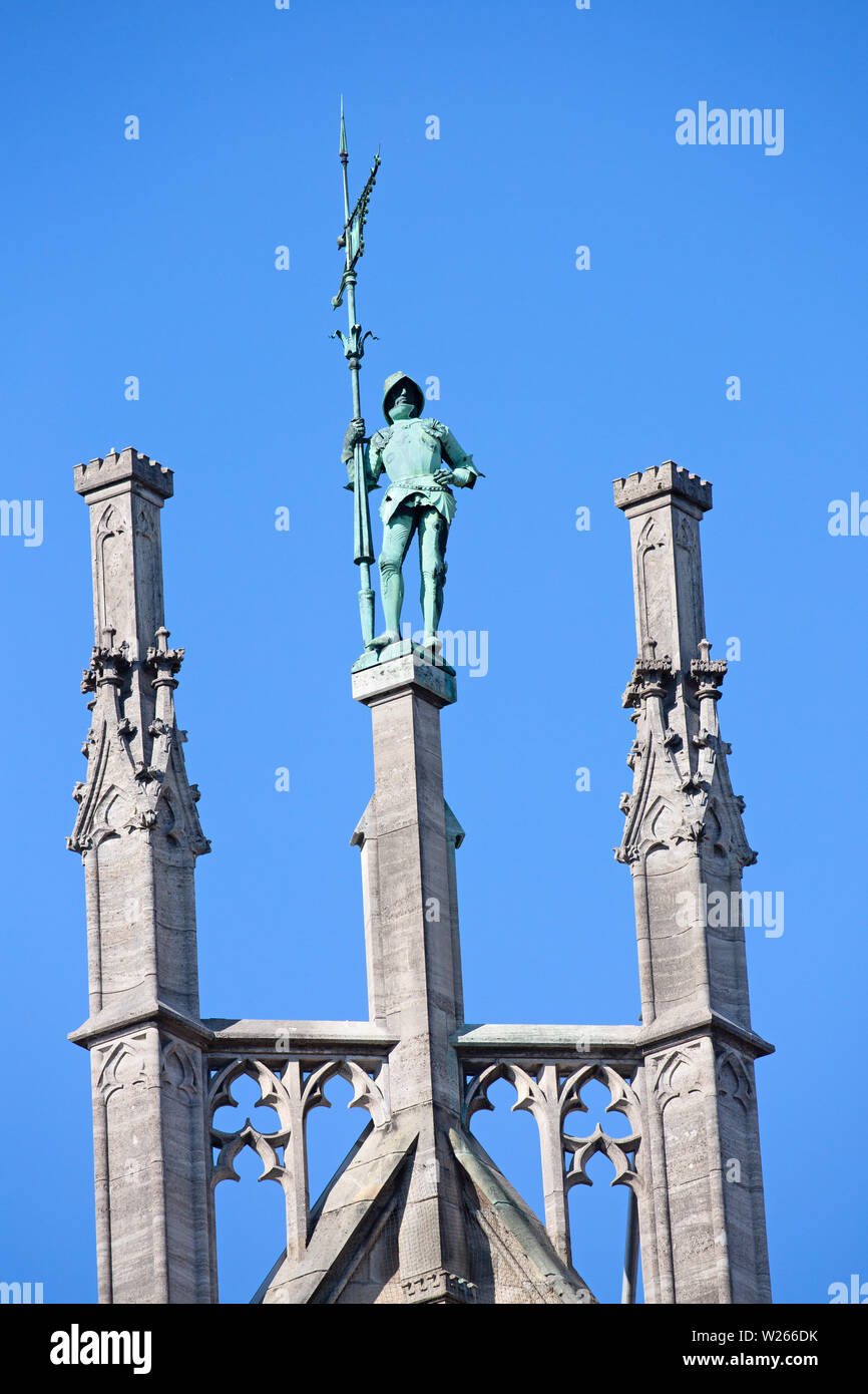Main square of the Munich, Germany - Marienplatz (Marian square). The ...
