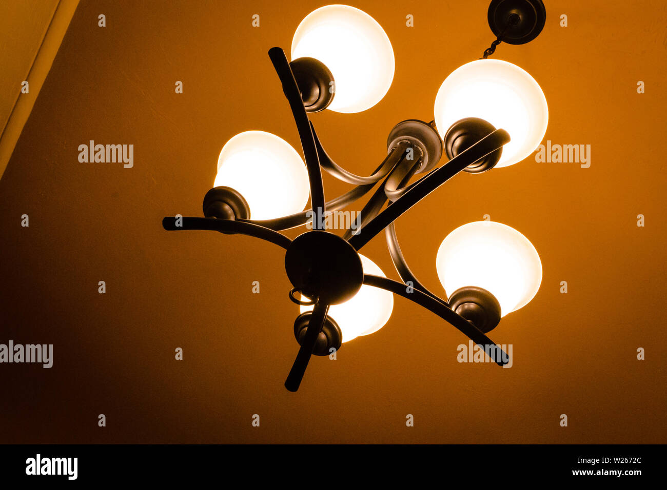 Chandelier inside Sutton Hall on IUPs campus Stock Photo - Alamy