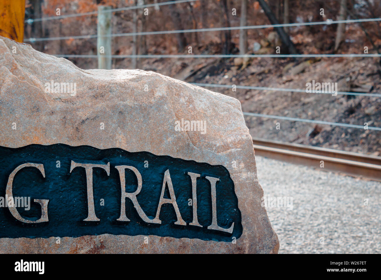Hoodle Bug Trail sign at the begining of the trail Stock Photo - Alamy