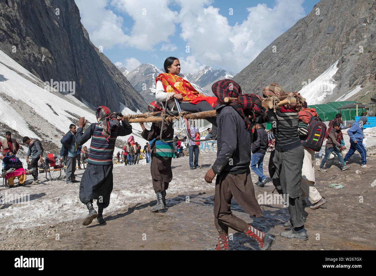 Amarnath Yatra, 2019, Kashmir, India, Asia, Hindu Pilgrimage Stock ...