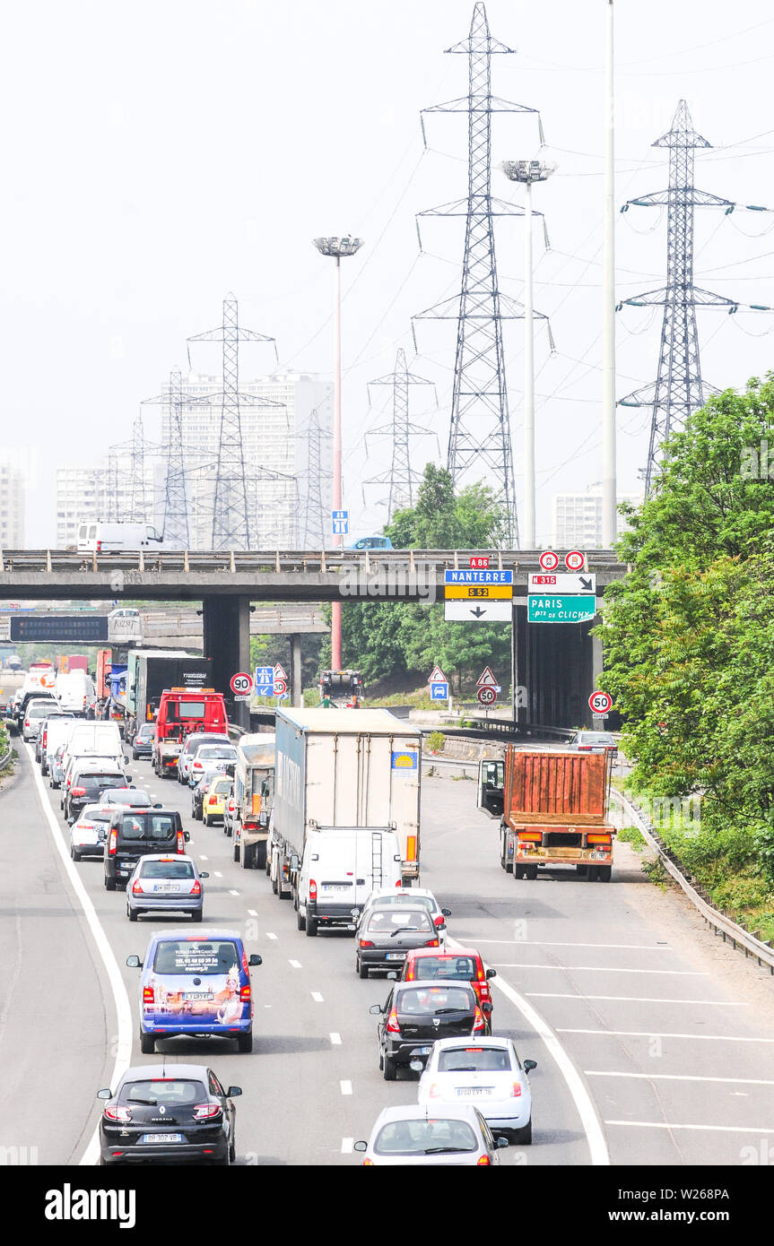 Paris Ring road, Aubervilliers, Ile-de-France, France Stock Photo - Alamy