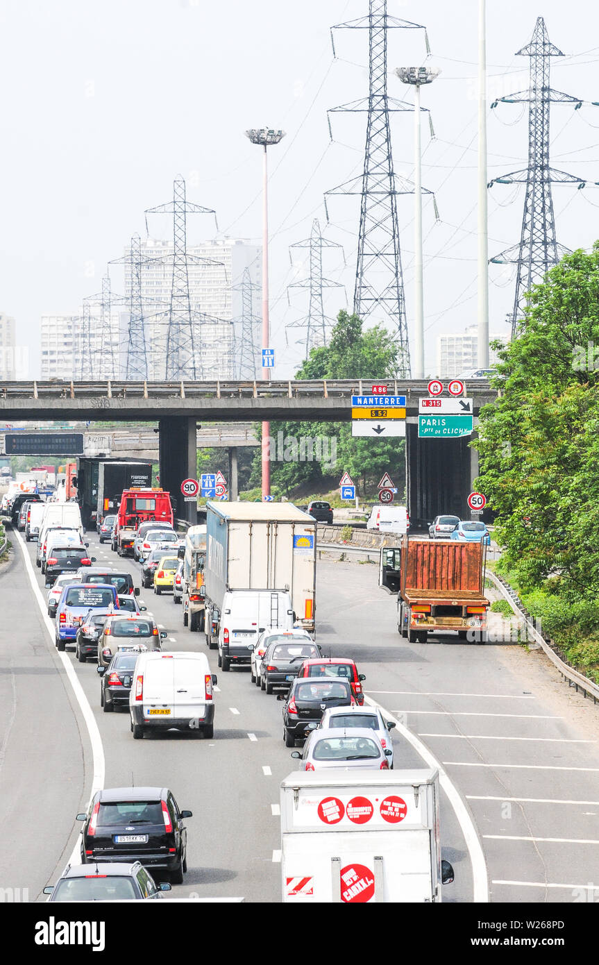 Paris Ring road, Aubervilliers, Ile-de-France, France Stock Photo - Alamy