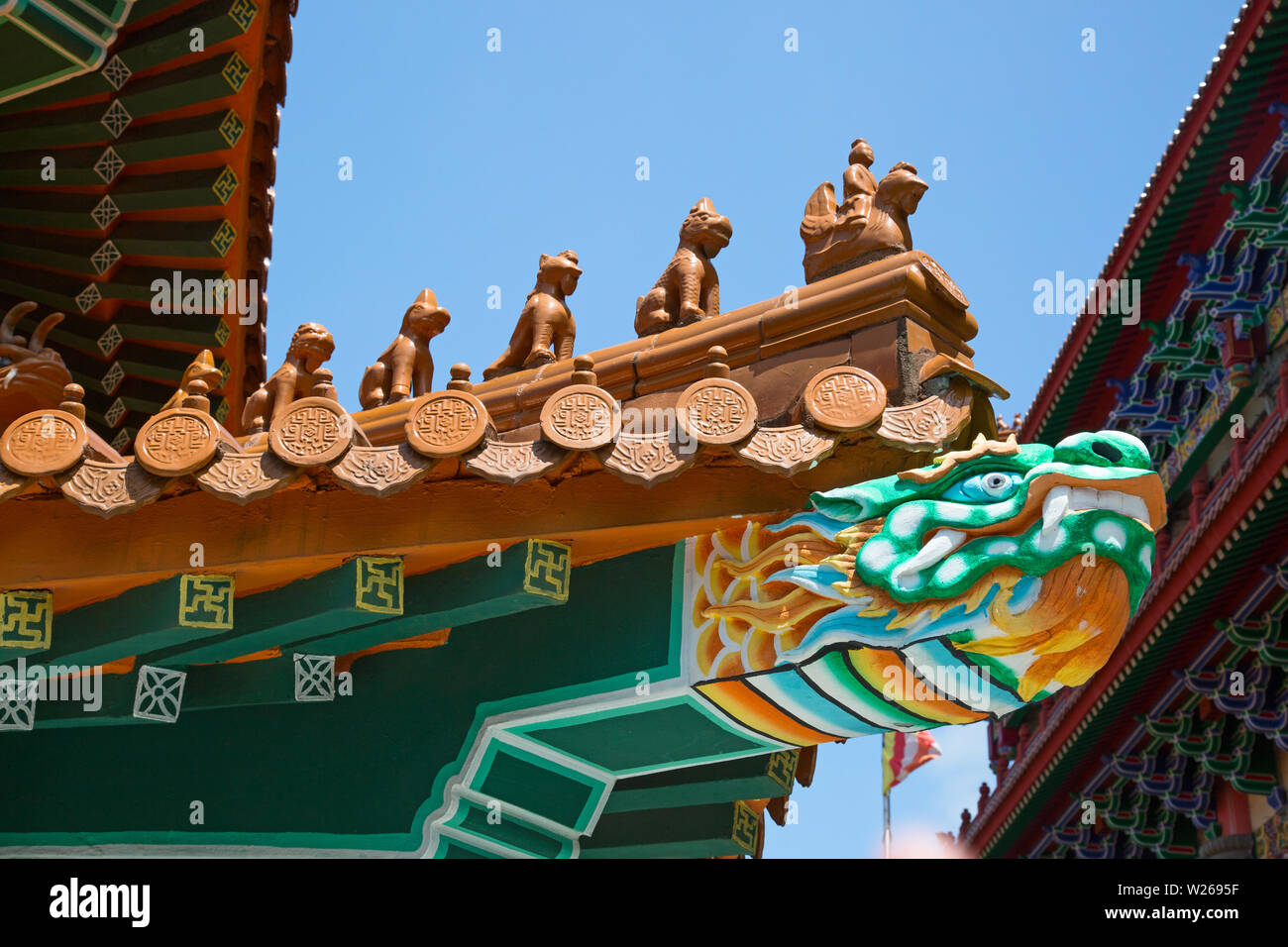 Interior of the Po Lin monastery on Lantau Island (Hong Kong Stock ...