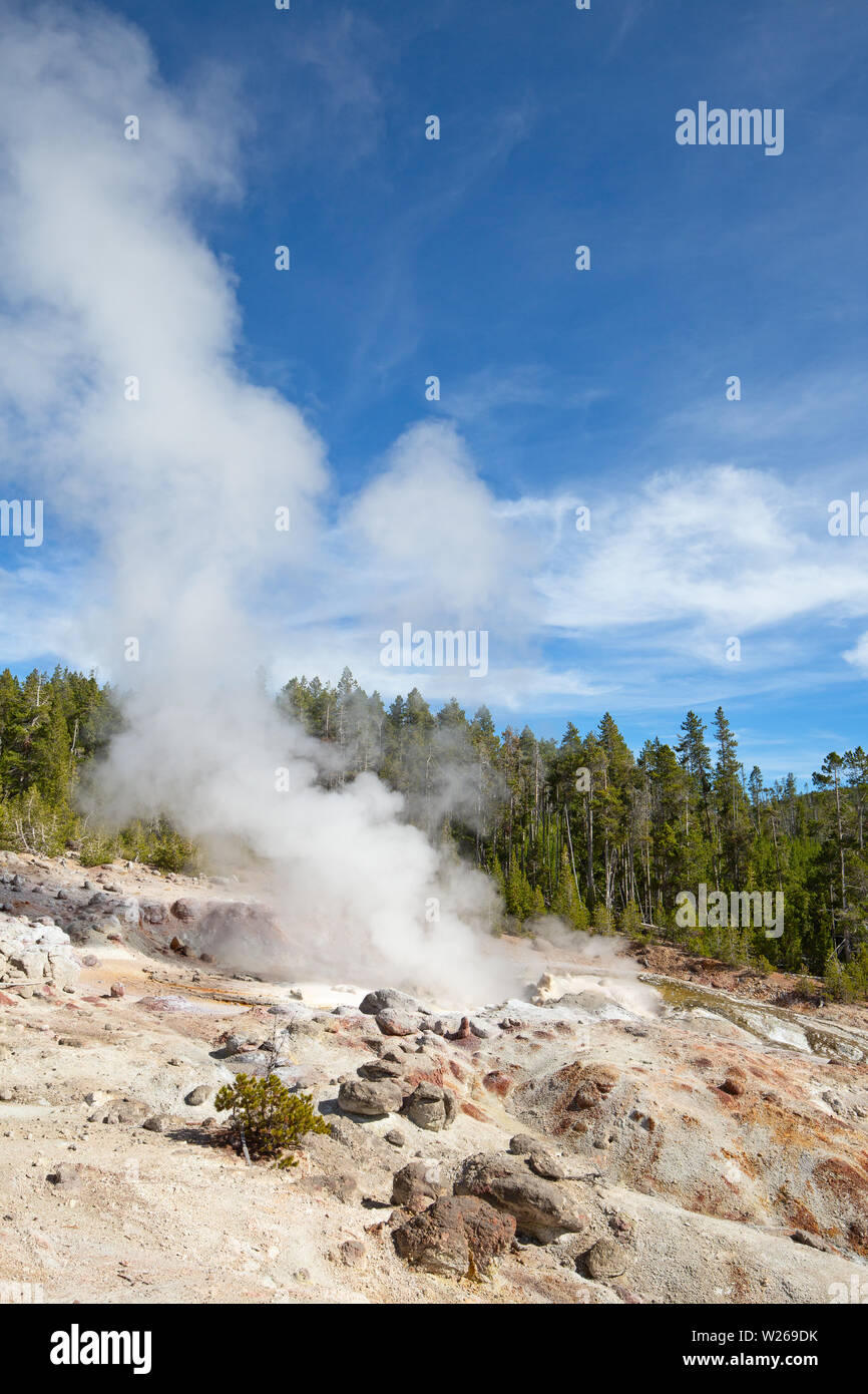 Steamboat geyser yellowstone eruption hi-res stock photography and ...