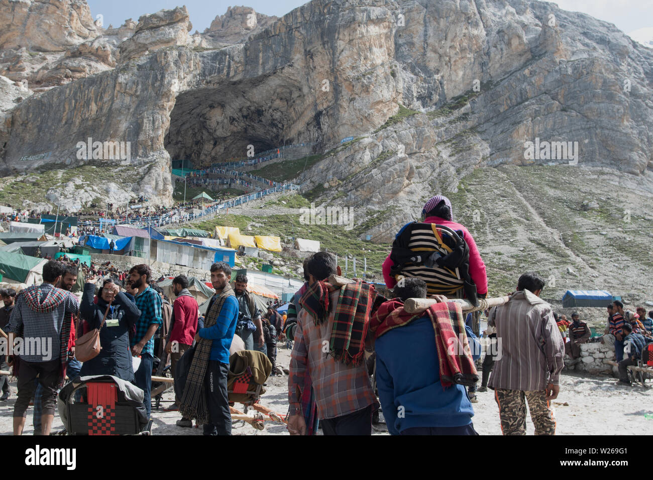 Amarnath Yatra, 2019, Kashmir, India, Asia, Hindu Pilgrimage Stock ...