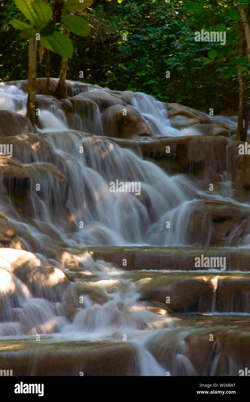 Famous Dunn's river falls on Jamaica Stock Photo - Alamy