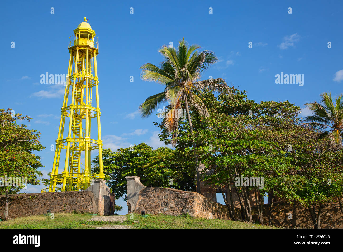 Old spanish fort on the seashore in Puerto Plata, Dominican Republic ...