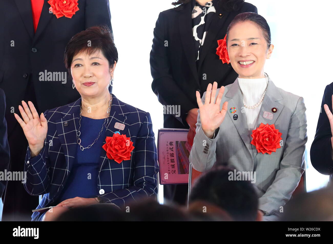 (L-R) Yuriko Koike, Tomoko Ukishima, JULY 6, 2019 : Grand Opening ...