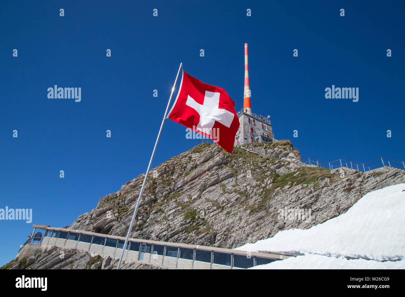 Summer in the swiss alps. Mount Santis, Switzerland Stock Photo - Alamy