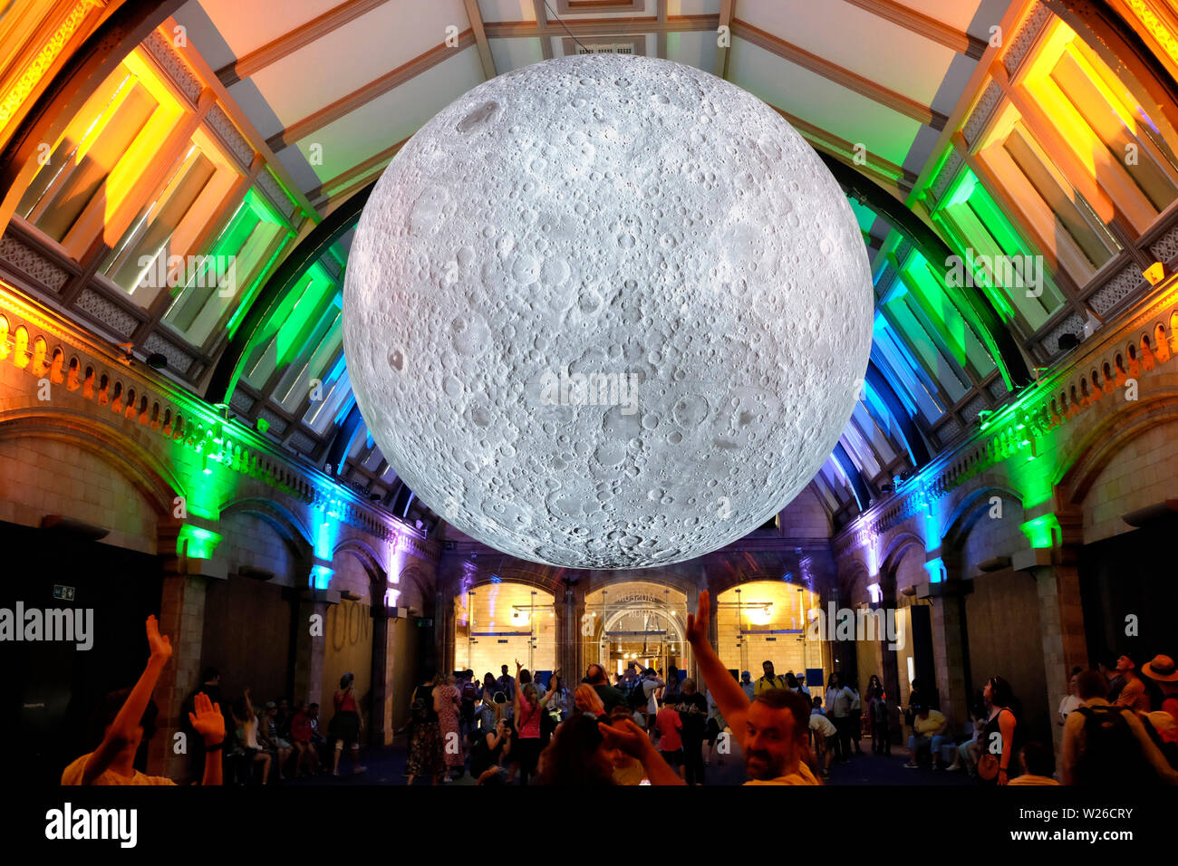 Moon exhibition at the natural history museum in South Kensington ...