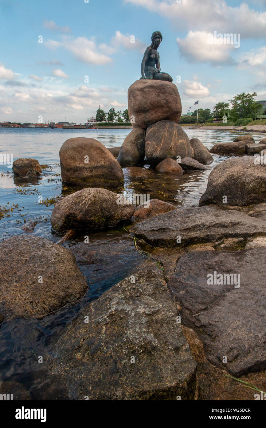 The famous Little Mermaid statue in Copenhagen, Denmark Stock Photo - Alamy