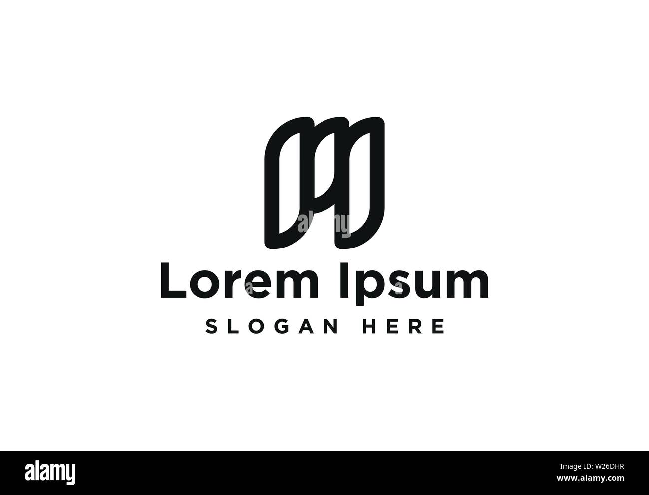 letter m Logo Inspiration isolated on white background Stock Vector ...