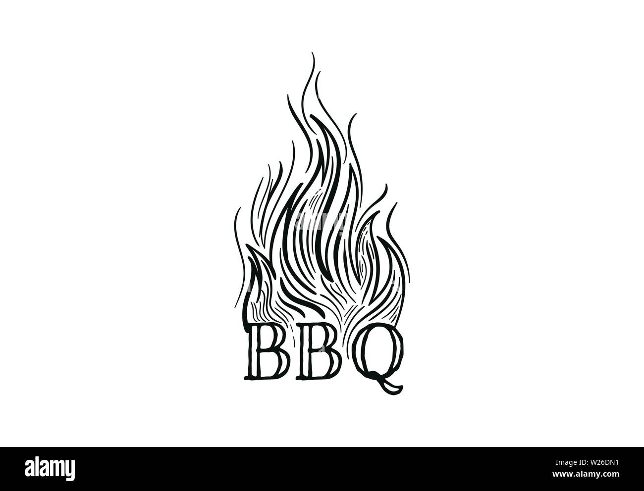 fire flames, bbq logo design Stock Vector Image & Art - Alamy