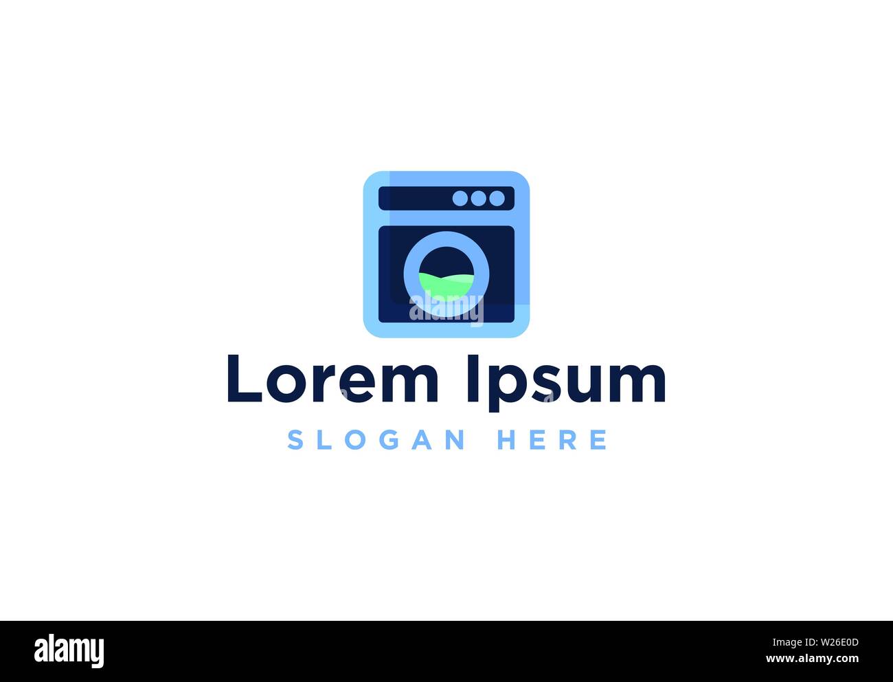 washing machine, Laundry Logo Inspiration isolated on white background ...