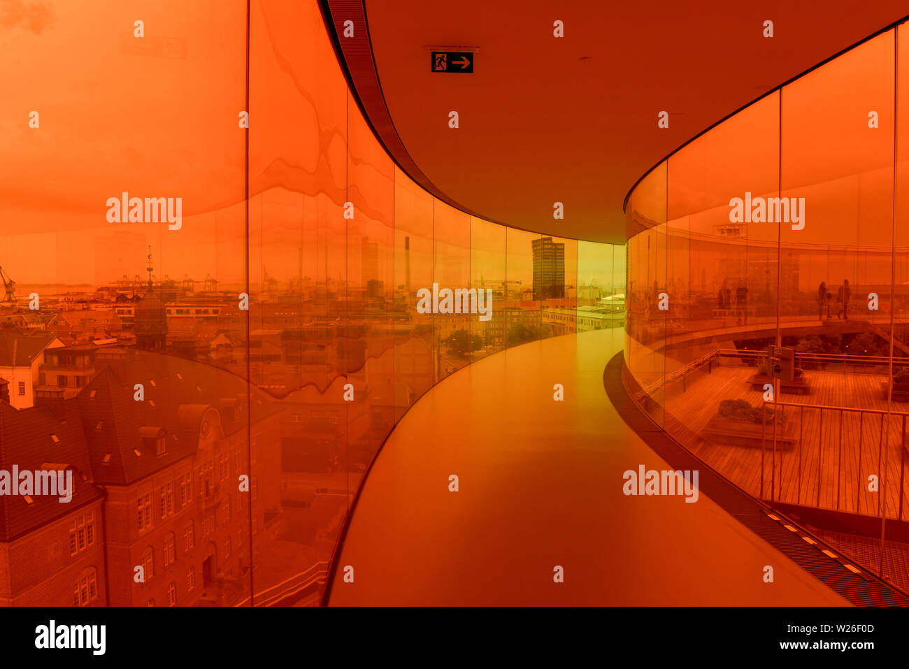 The rainbow panorama of ARoS art museum at Aarhus on Denmark Stock ...