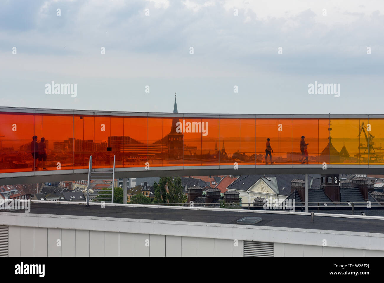 The rainbow panorama of ARoS art museum at Aarhus on Denmark Stock ...