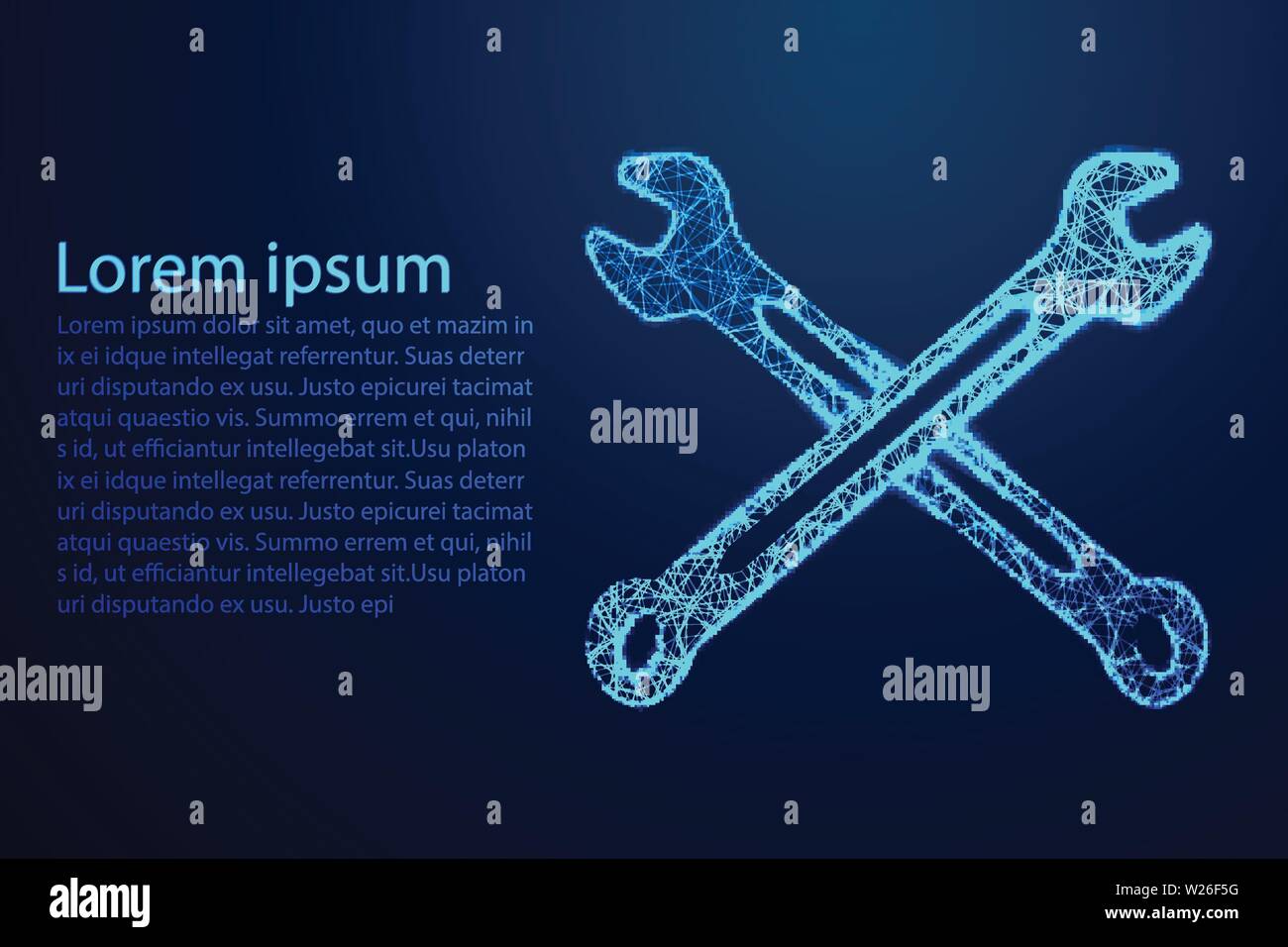 Abstract Tuning Tools and configuration symbols, Abstract Low poly ...