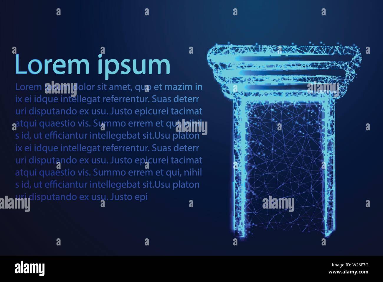 Column pillar icon. Abstract Low poly design background, judge, Lawyer ...