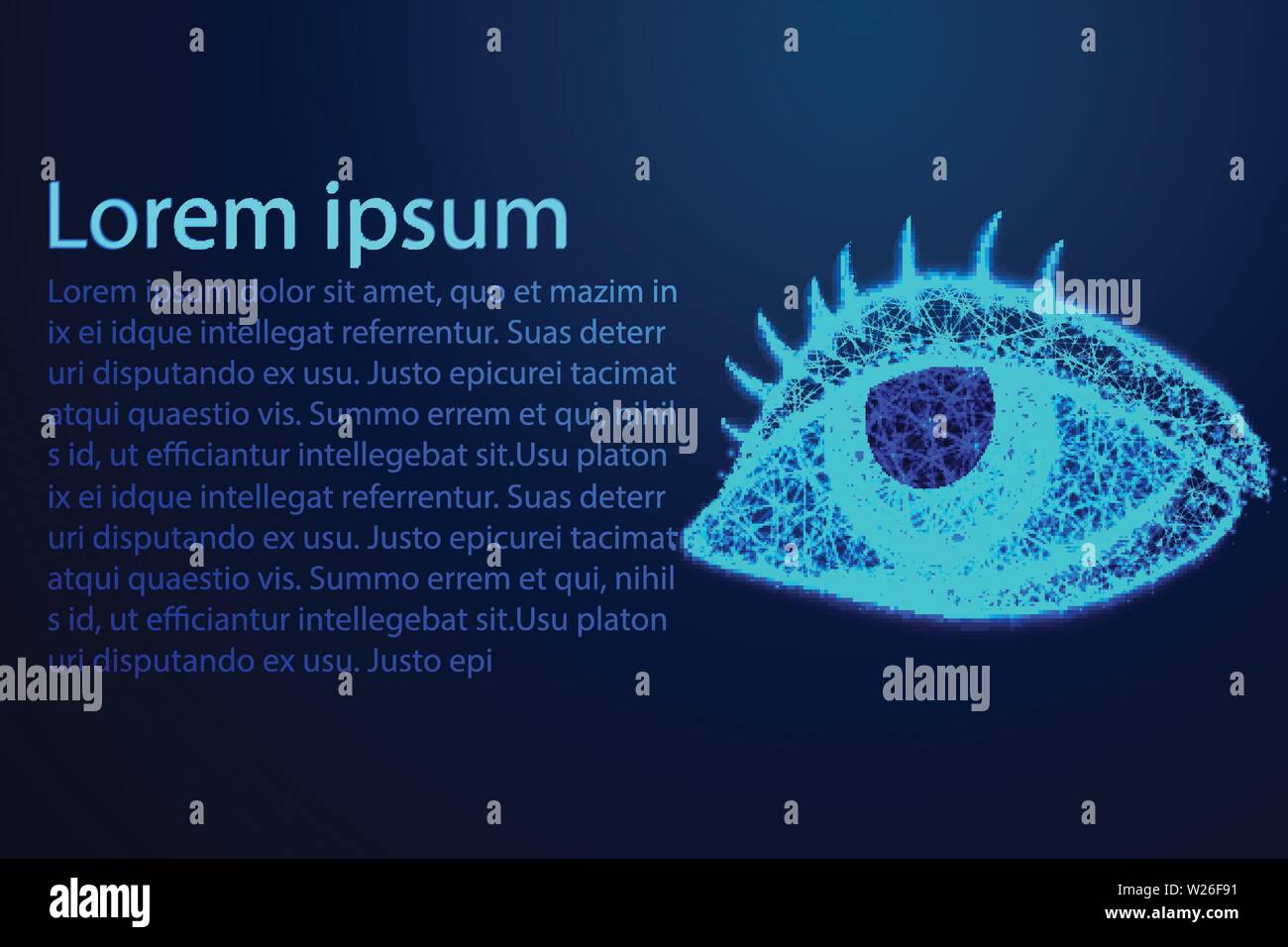 Eye, Human anatomy, abstract low poly wire frame design, Vector ...