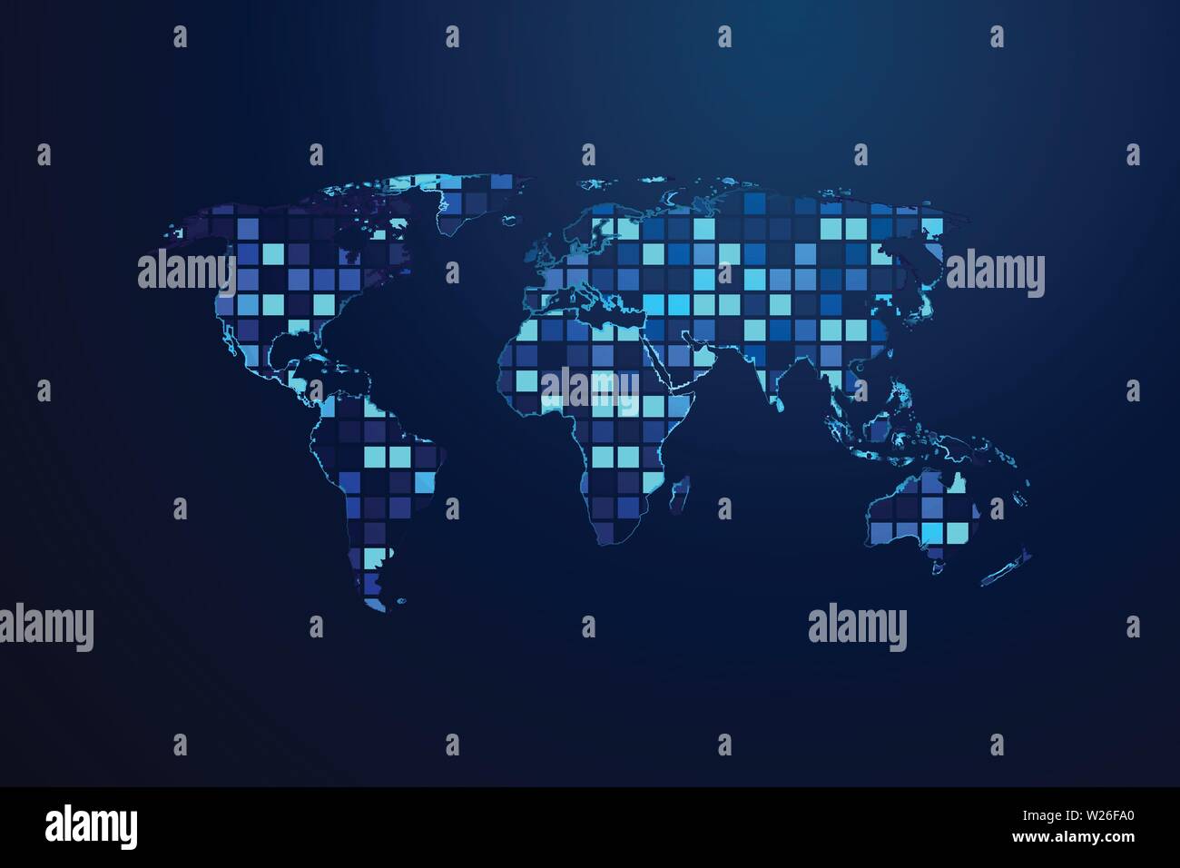 Communications network map of the world, from lines and triangles Stock ...