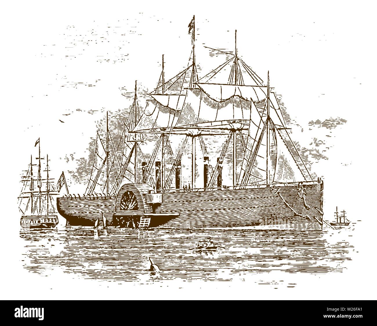 Steamship great eastern Stock Vector Images - Alamy