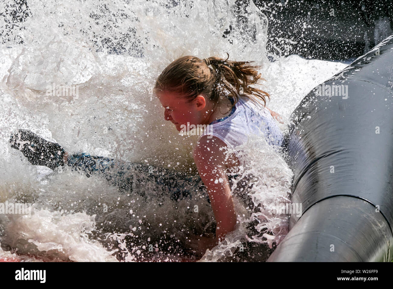 Swimming pool assault course hi-res stock photography and images - Alamy