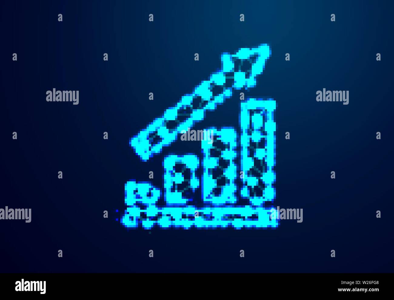 Business up. diagram up. Abstract low poly, Triangle, dot, line ...