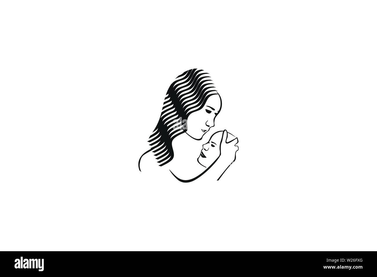 mother and child logo Designs Inspiration Isolated on White Background ...