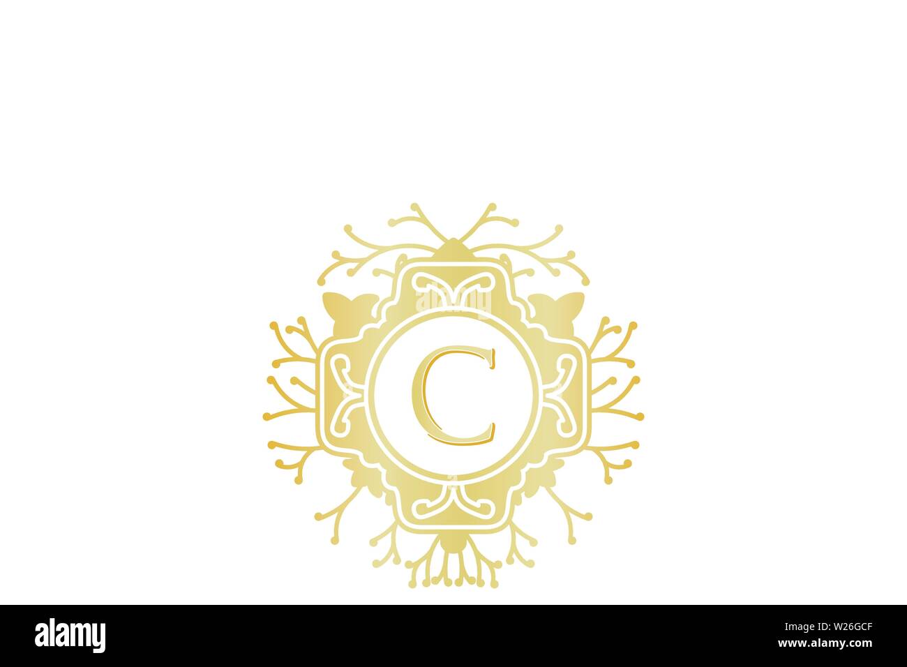 Initial C, Wedding boutique Logo Designs Inspiration Isolated on White ...