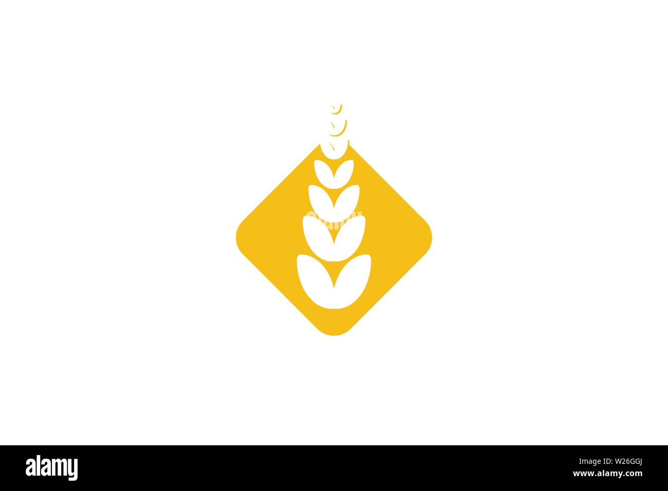 Wheat Grain Agriculture Logo Designs Inspiration Isolated on White ...
