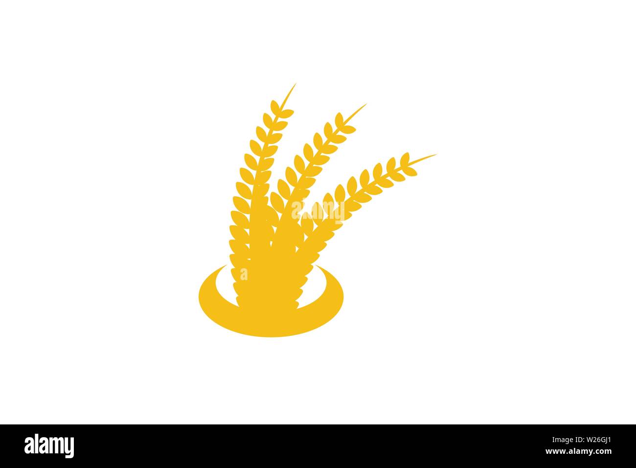 Wheat Grain Agriculture Logo Designs Inspiration Isolated on White ...