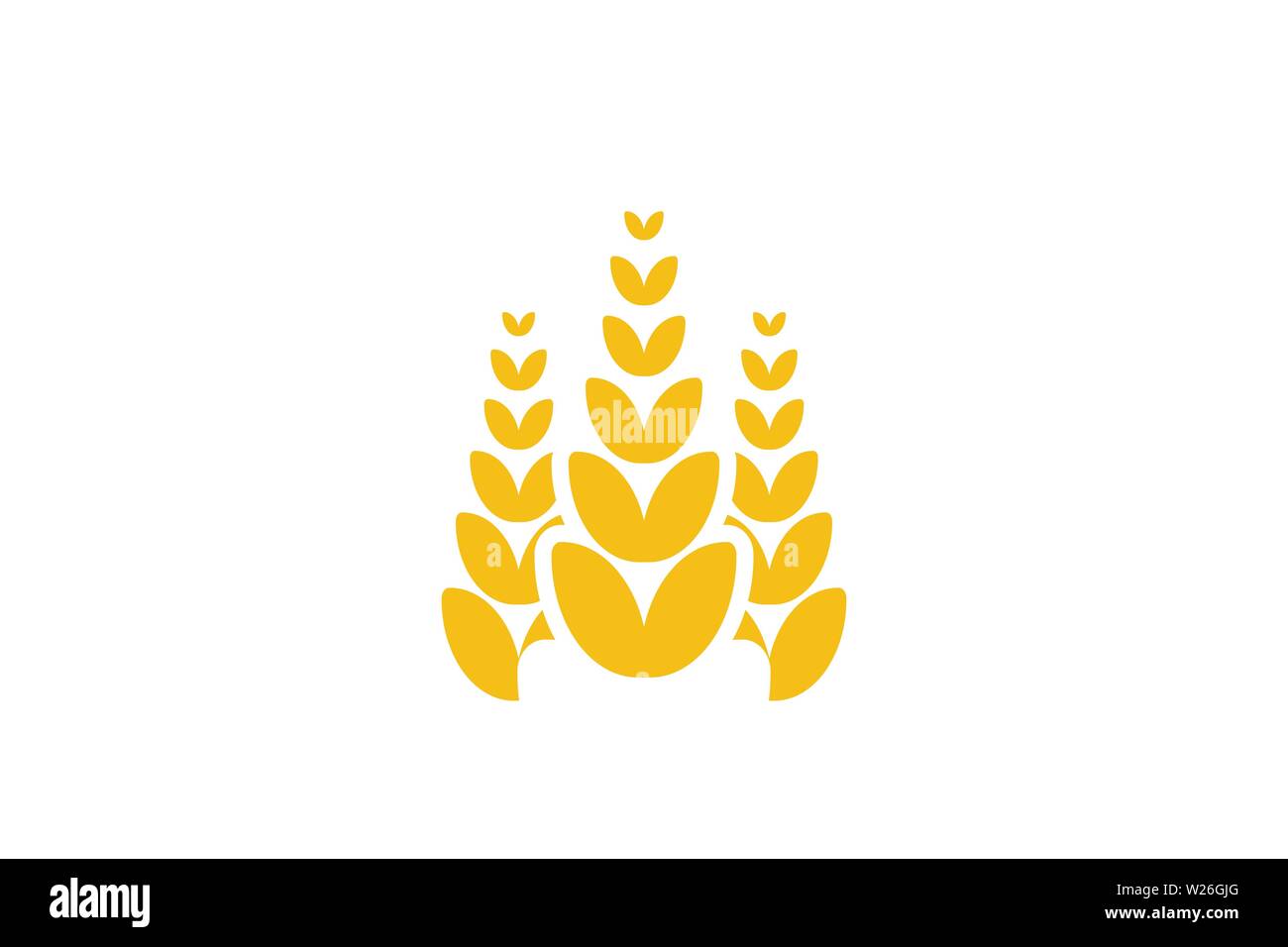 Wheat Grain Agriculture Logo Designs Inspiration Isolated on White ...