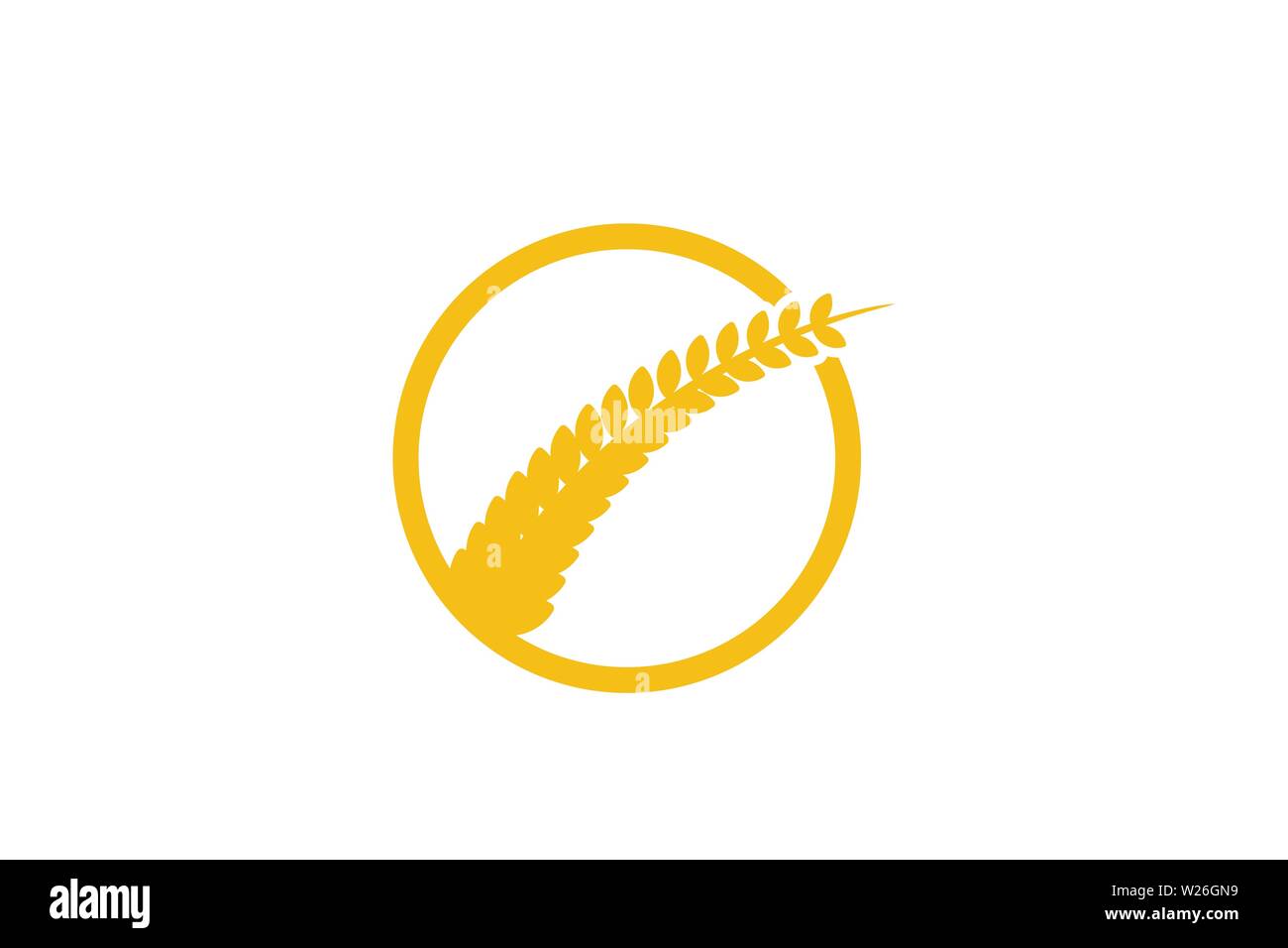 Wheat Grain Agriculture Logo Designs Inspiration Isolated on White ...