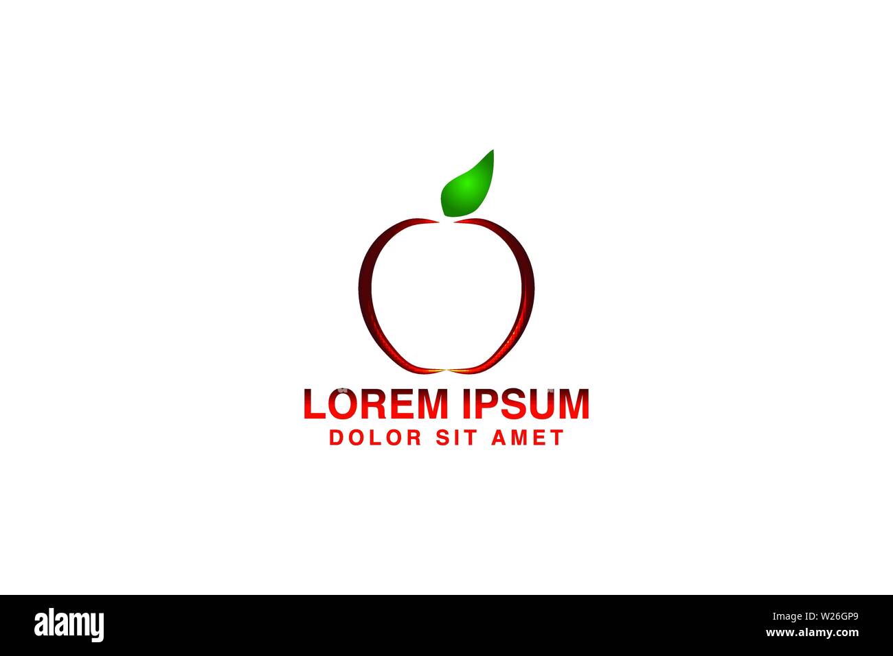 Red Apple Logo Designs Inspiration Isolated on White Background Stock ...
