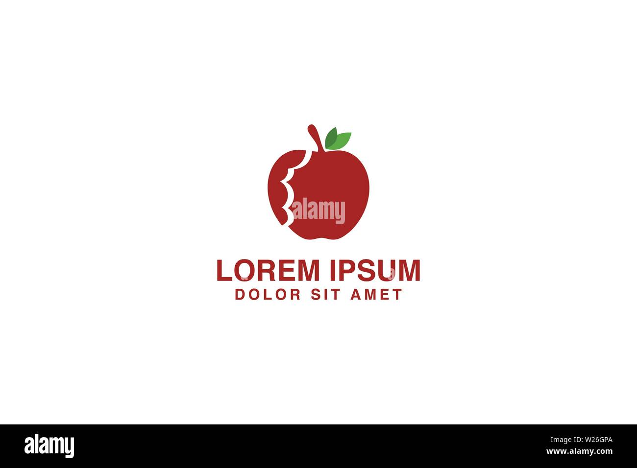 Red Apple Logo Designs Inspiration Isolated on White Background Stock ...
