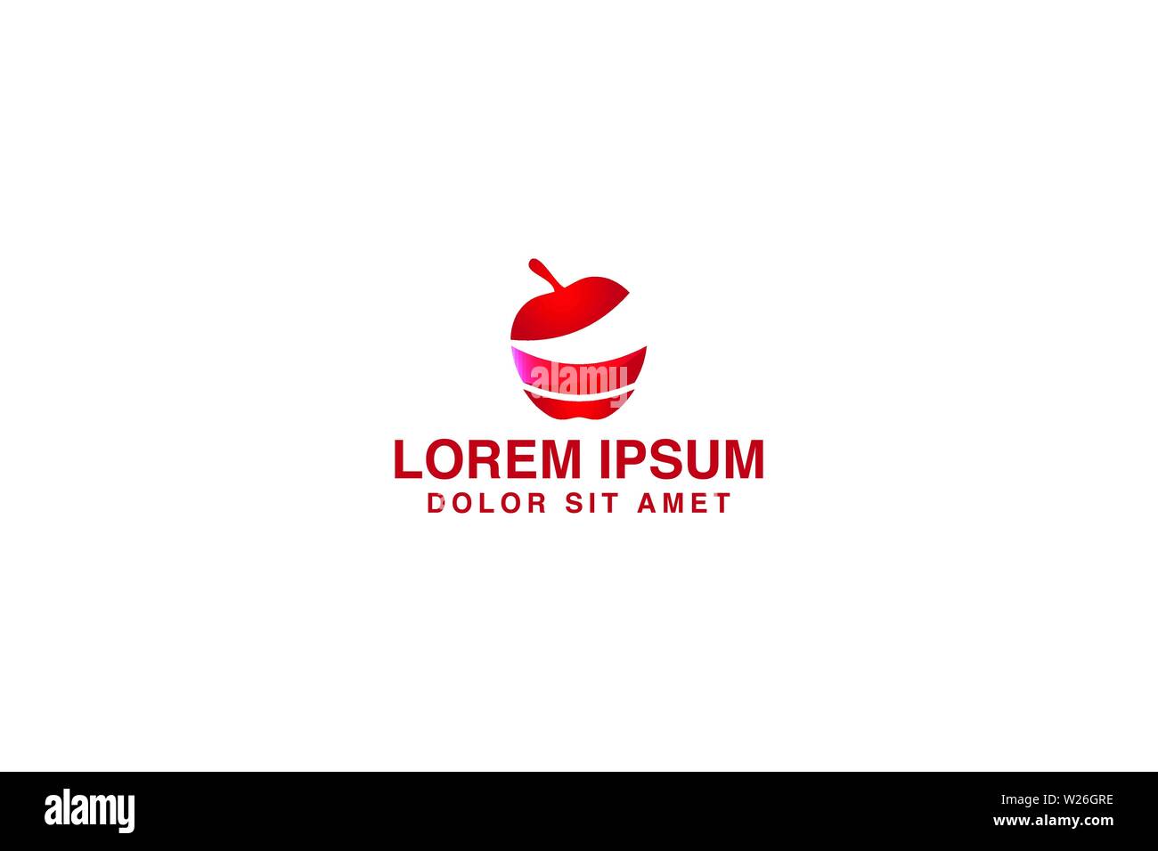 Red Apple Logo Designs Inspiration Isolated on White Background Stock ...