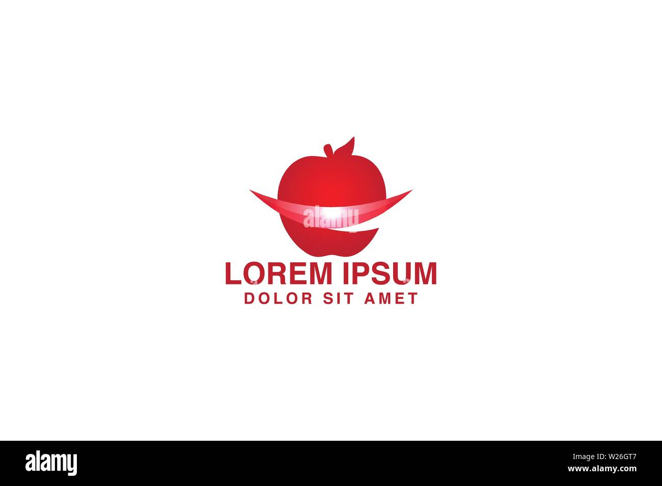 Red Apple Logo Designs Inspiration Isolated on White Background Stock ...