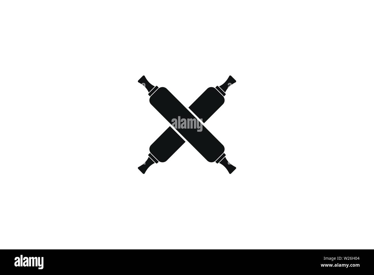 Crossed Rolling Pin Logo Designs Inspiration Isolated on White ...