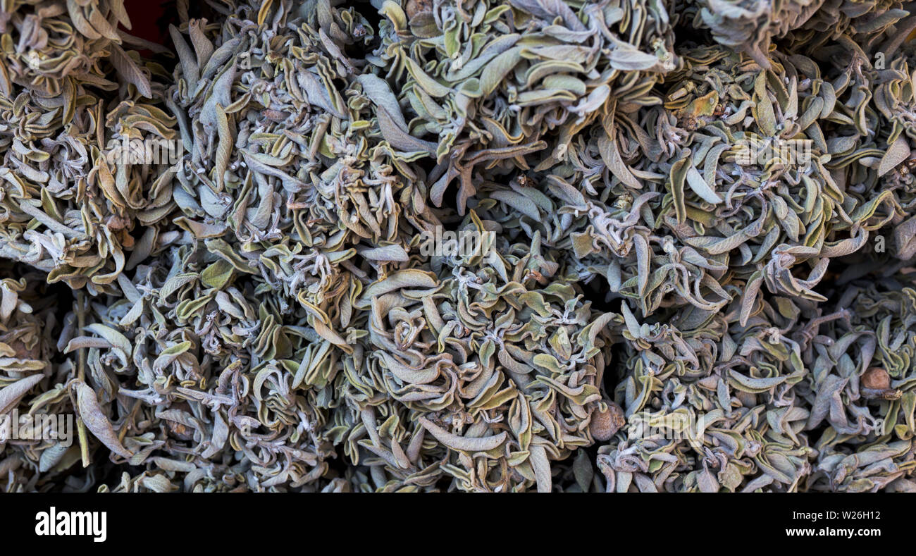 Dry sage tea, salvia tea Stock Photo - Alamy