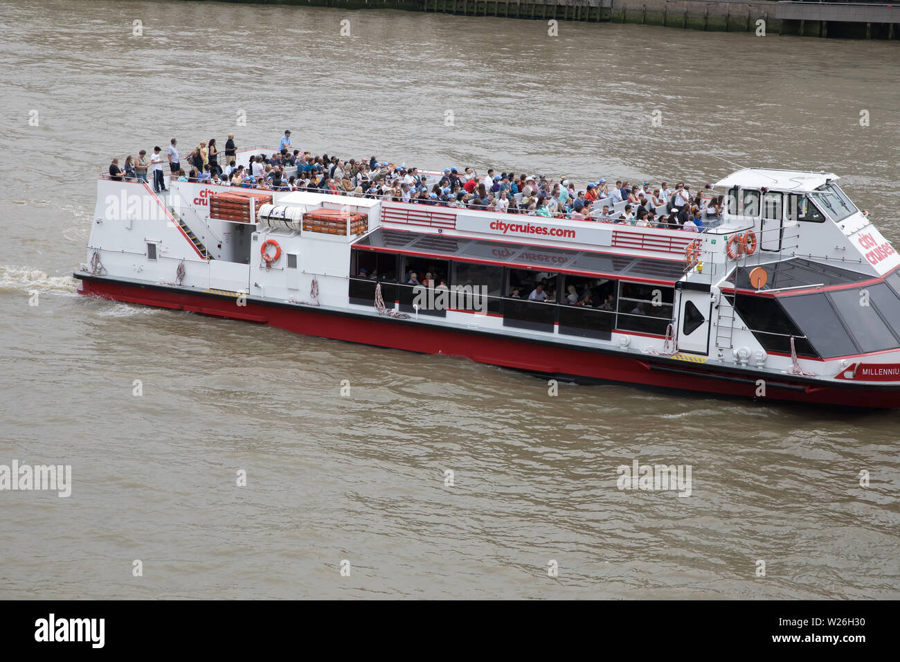 London,UK,6th July 2019,People enjoy cruising on the Millenium of peace ...