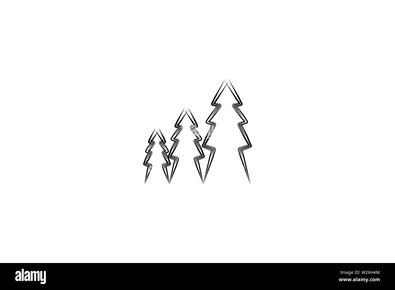 Fir Tree Logo Designs Inspiration Isolated on White Background Stock ...