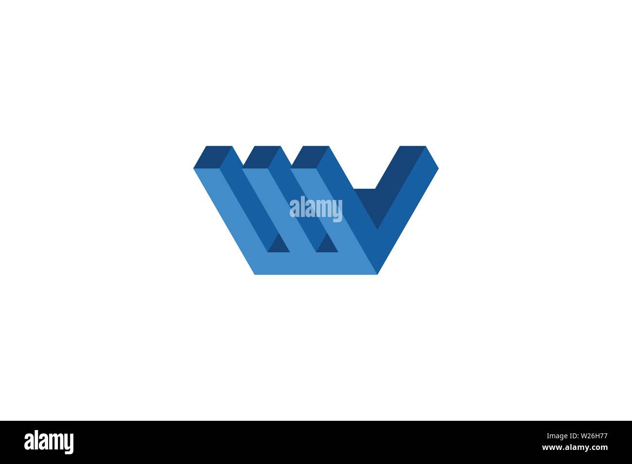 Letter W Logo Designs Inspiration Isolated on White Background Stock ...