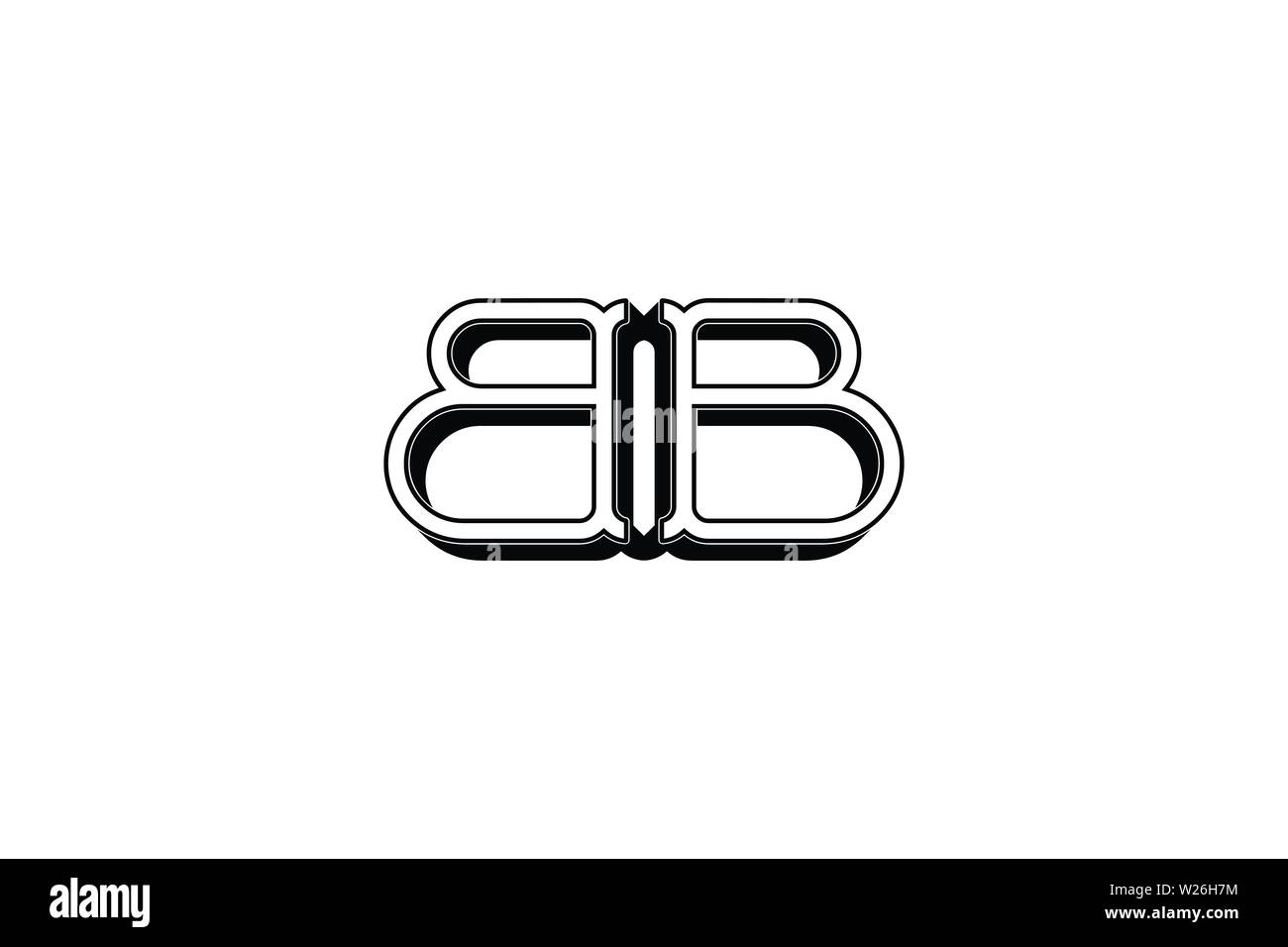 Letter BB Logo Designs Inspiration Isolated on White Background Stock ...