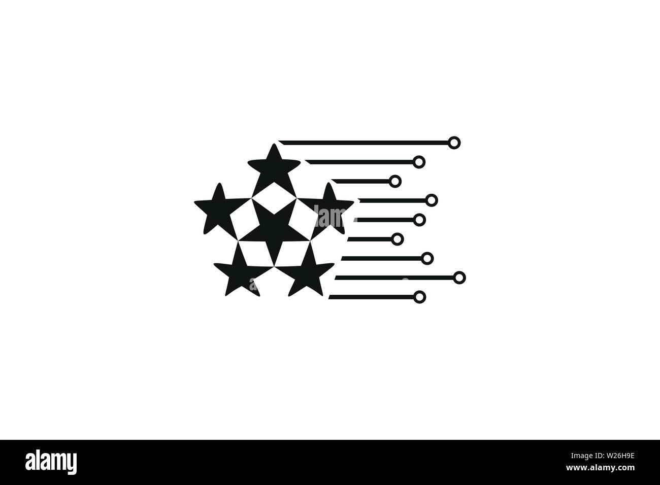 Star Digital Logo Designs Inspiration Isolated on White Background ...