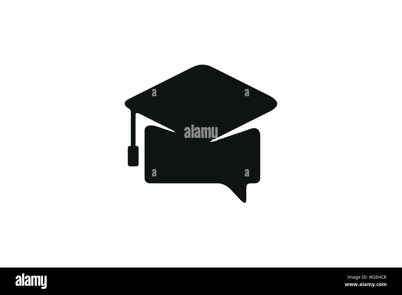 Chat, Graduation Cap Logo Designs Inspiration Isolated on White ...
