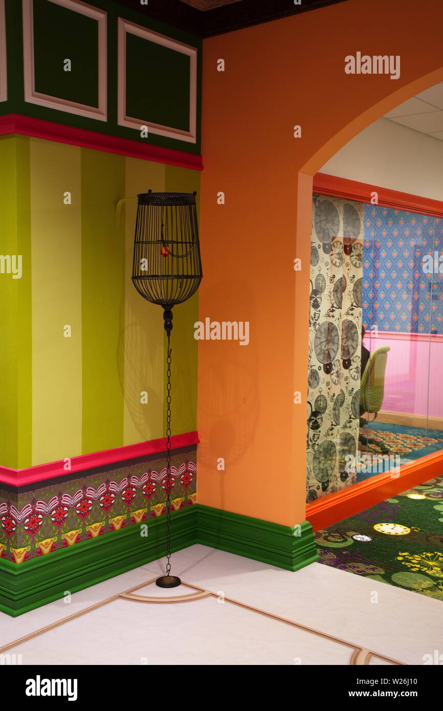 Verona, WI USA. Jul 2018. Some of the unusual themed interiors of Epic ...