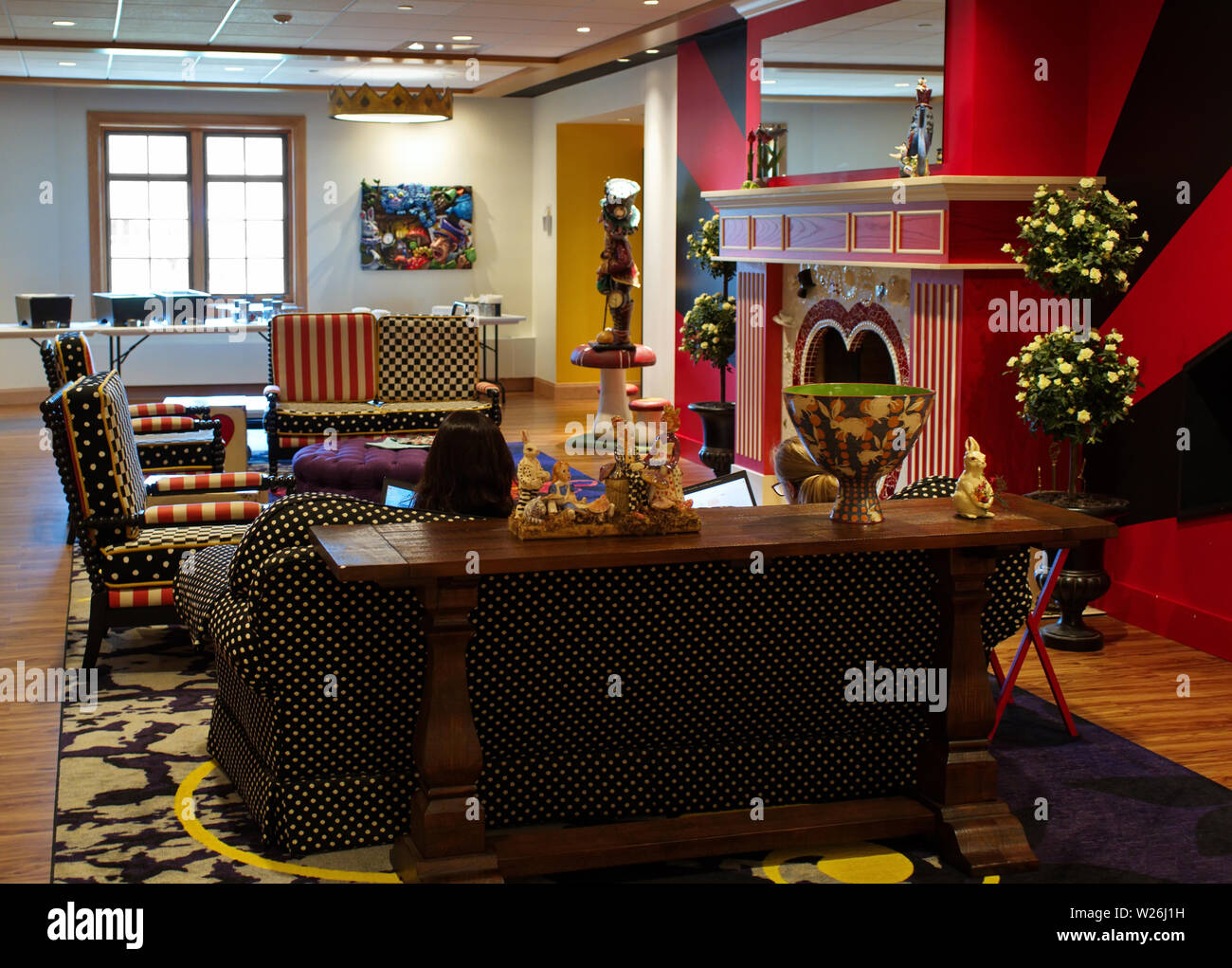 Verona, WI USA. Jul 2018. Some of the unusual themed interiors of Epic ...